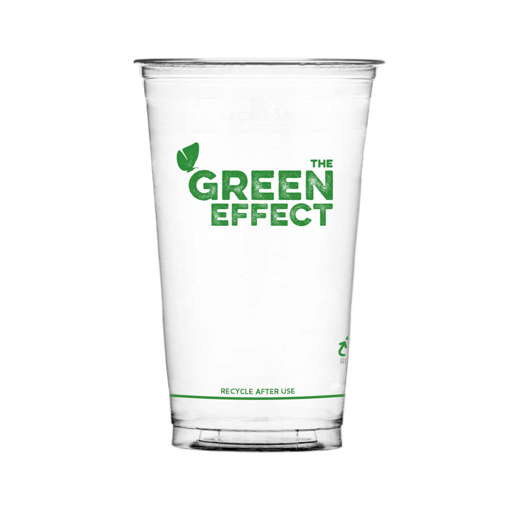 Clear 100% Recycled Plastic Pint Glass 568ml - RPET CE Stamped to Rim ...