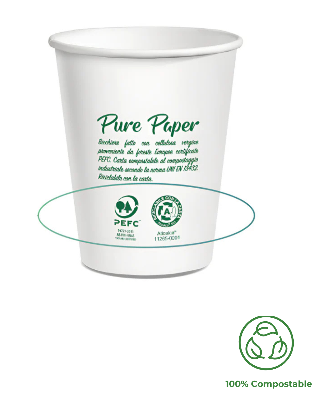 'Pure Paper' Single-Wall Liner-Free Recyclable & Compostable Tasting C ...