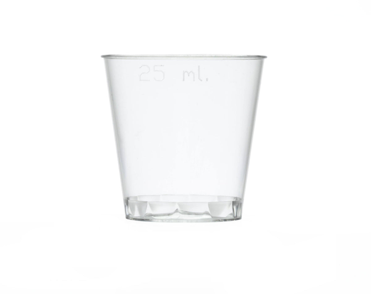 25ml Clear Disposable Recyclable Plastic Stacking Shot Glass - UKCA St ...